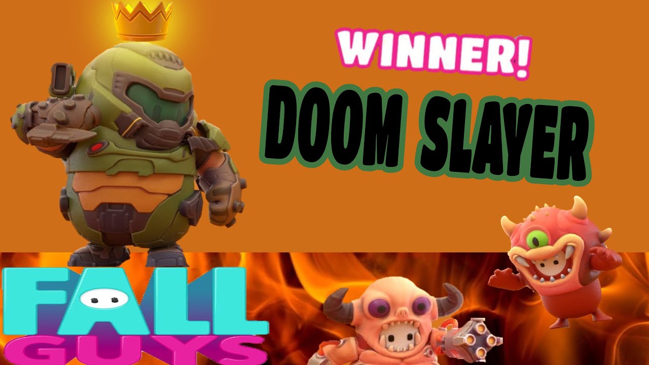 DOOM SLAYER(doomguy) FALL GUYS WIN - YouTube