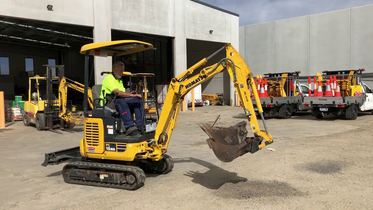 2018 Komatsu PC18MR 3 Excavator with Buckets and Ripper - 1 - YouTube
