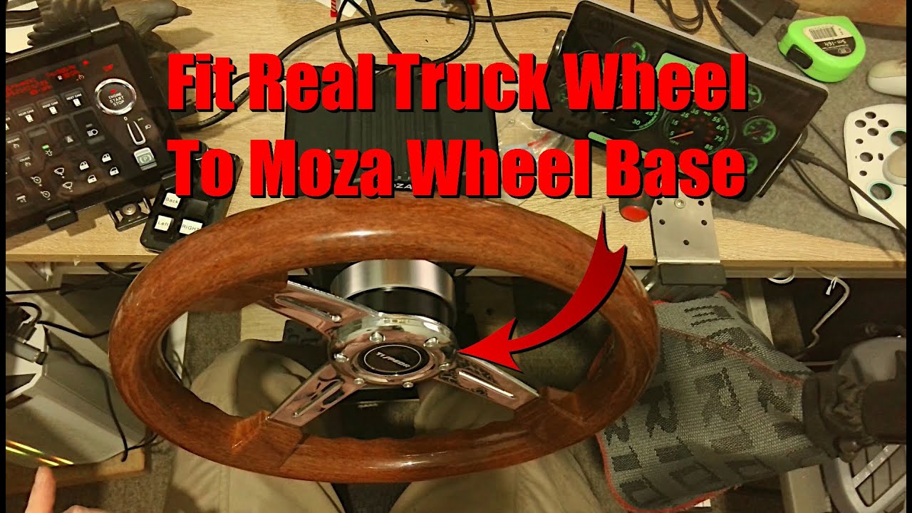 How to Mount a Real Truck Wheel on a Moza Wheel Base - Easy Guide - YouTube