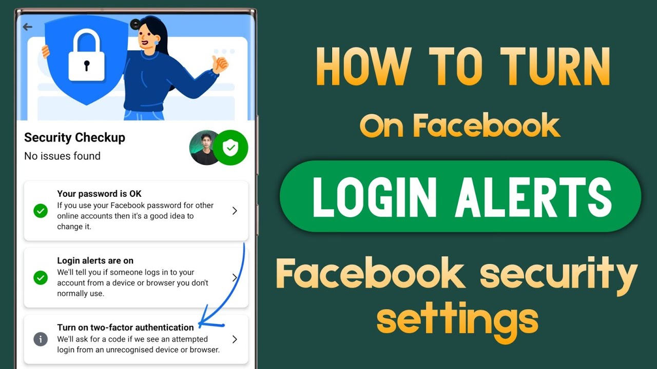 How To Turn On Facebook Login alerts important Security Settings - YouTube
