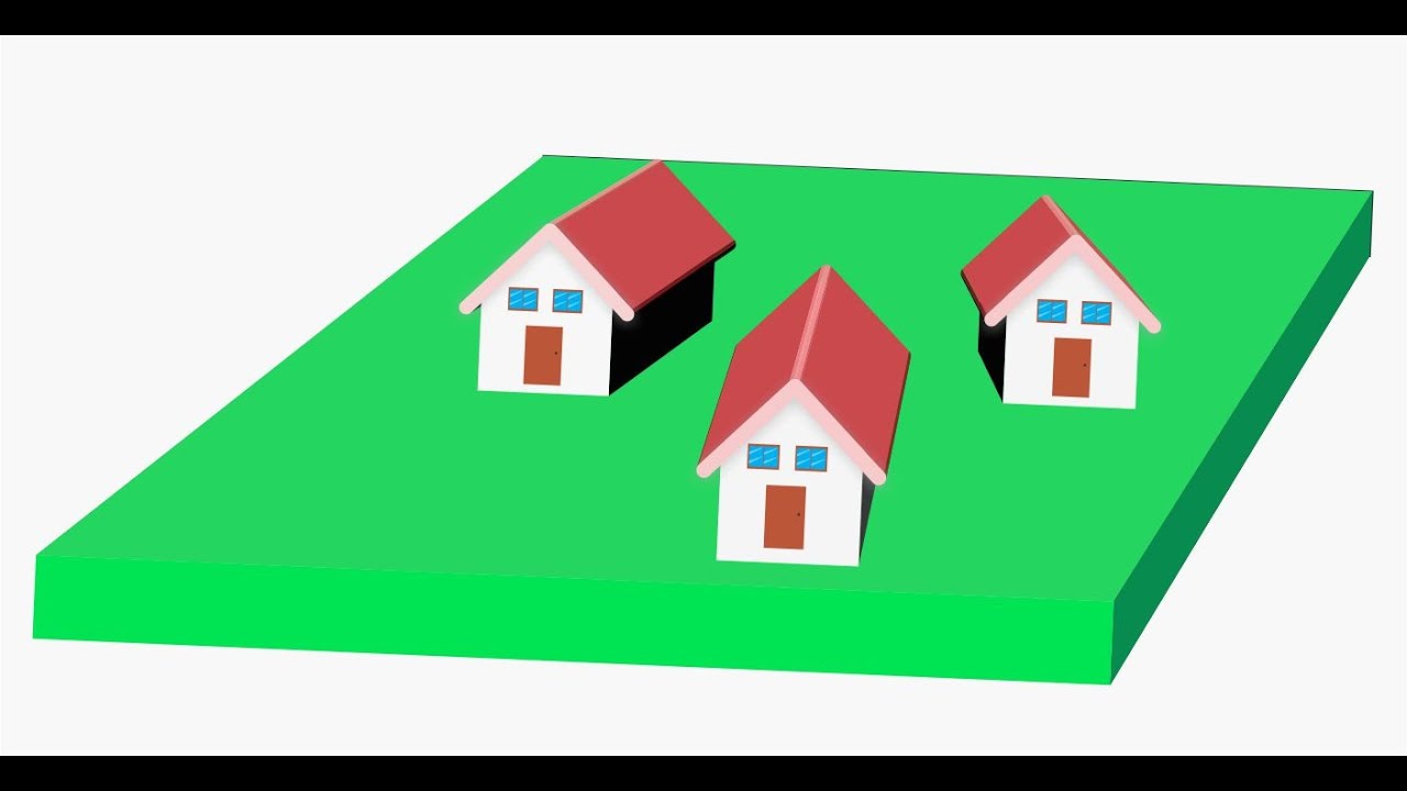 3D Huts (Isometric Design) - Corel Draw 2020 - YouTube