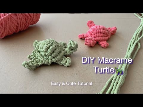 DIY Macrame Turtle 🐢 | Easy & Cute Tutorial for Beginners - YouTube
