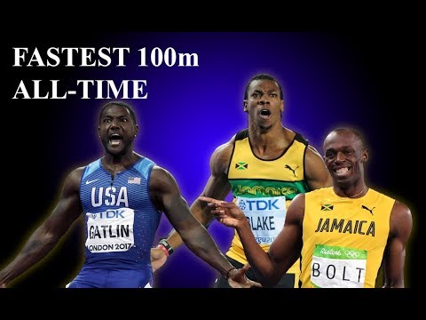 Top 10 all-time world's fastest 100m sprinters - YouTube