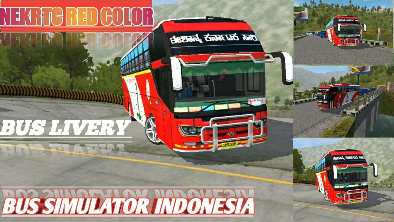 NEKRTC RED BUS LIVERY FOR BUS SIMULATOR INDONESIA - YouTube