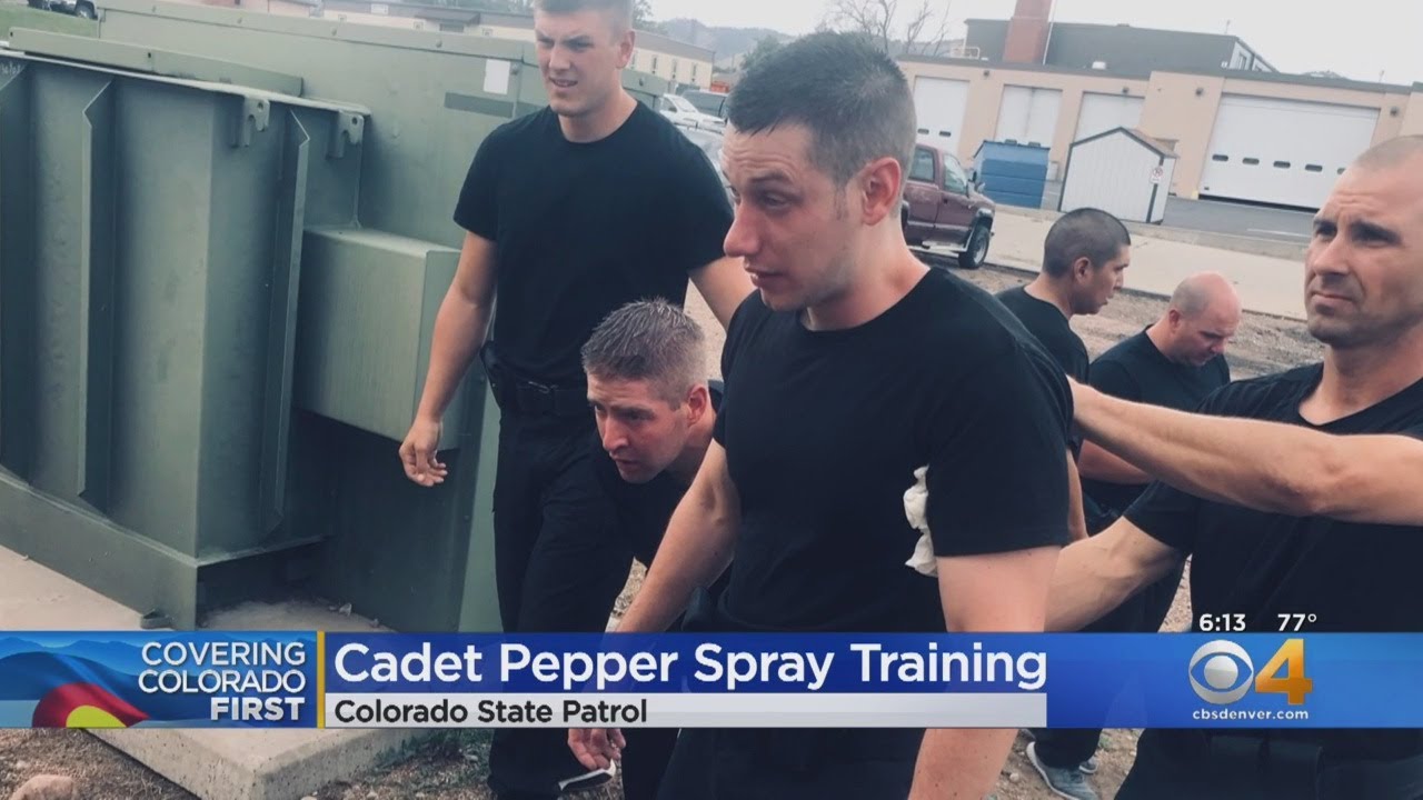 Cadets In Training Face Off With Pepper Spray - YouTube