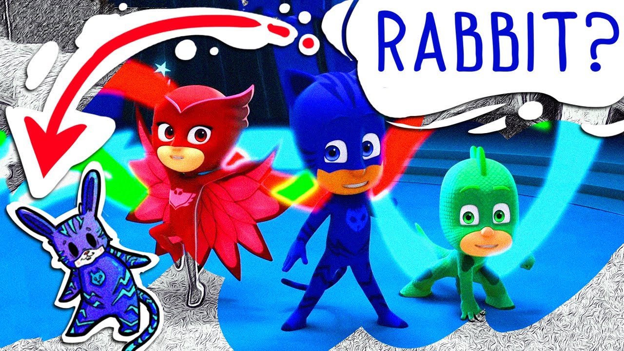 PJ Masks in coloring! Hide-and-seek with a rabbit | Герои в масках в ...