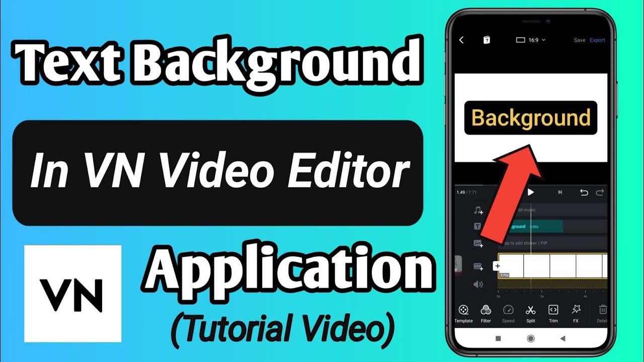 How to Add Background to the Text in VN Video Editor App || Box Text ...