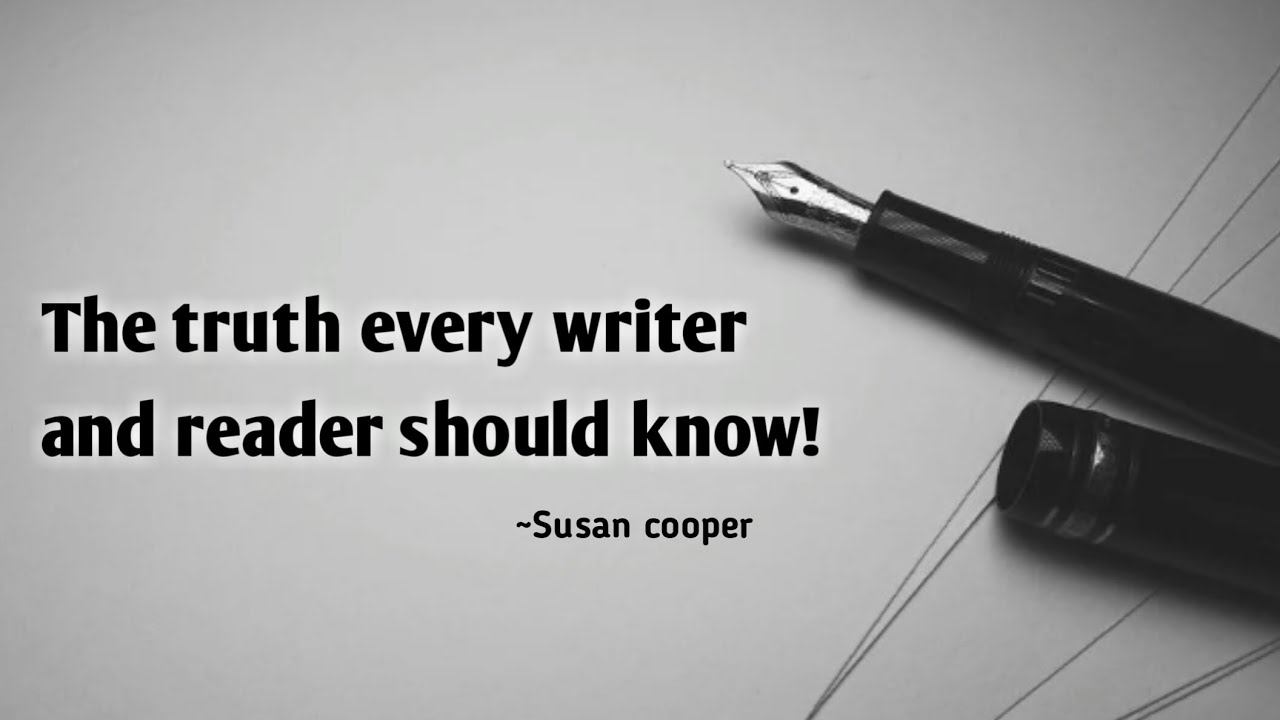 Life changing truth | Writing advice by Susan cooper - YouTube