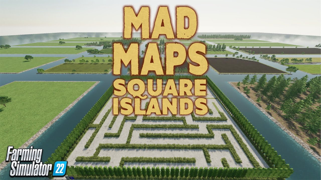 CLEVER NEW MOD MAP! “SQUARE ISLANDS” MAP TOUR! | Farming Simulator 22 ...