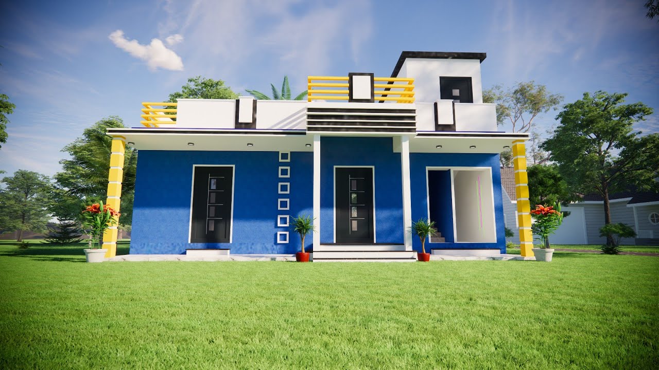 Simple Two Room Building Design - YouTube