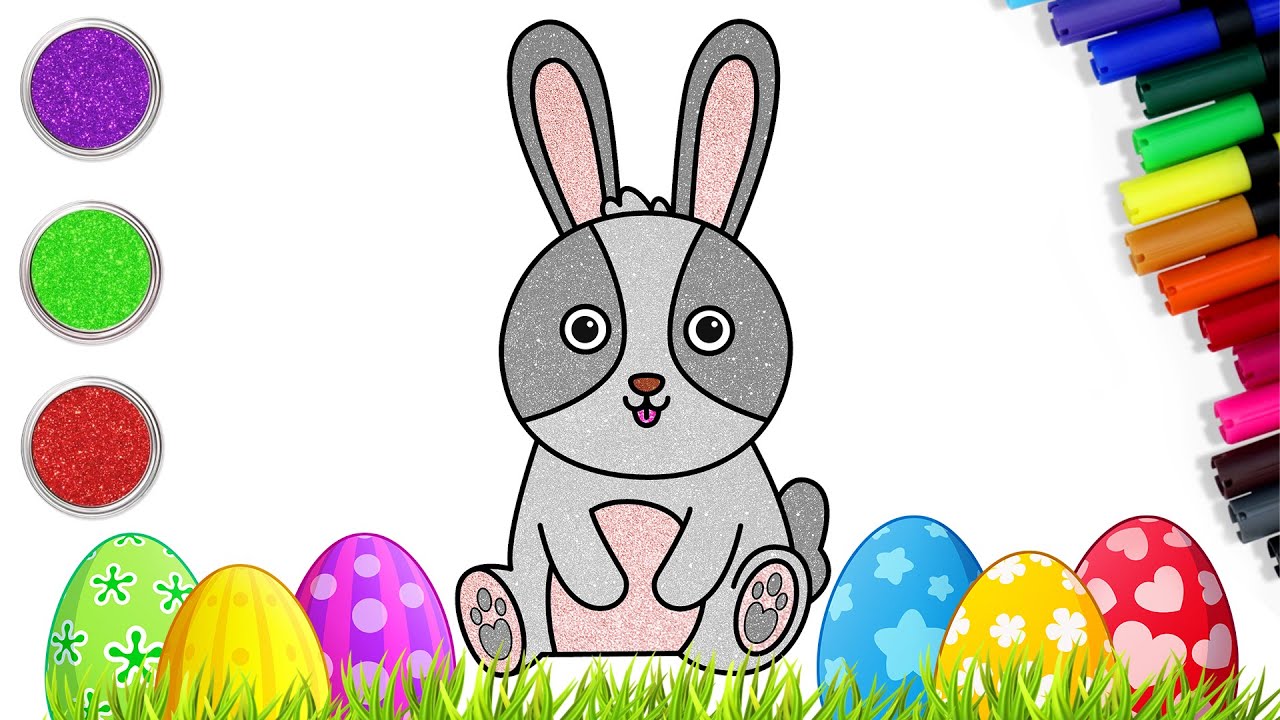 How to Draw A Cute Bunny | Easy Step-By-Step Drawing and Coloring for ...