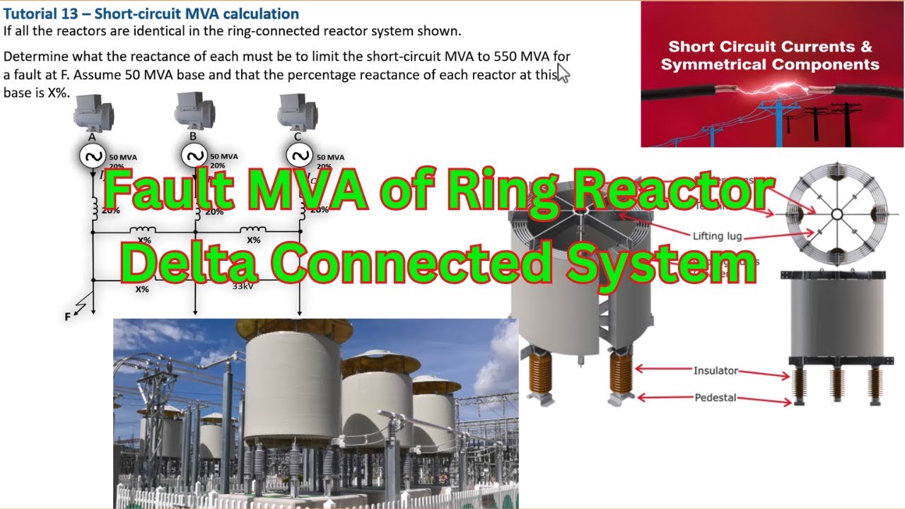 How to Calculate Short Circuit in Ring-Connected Reactor System | Power System - Tutorial 13 ...
