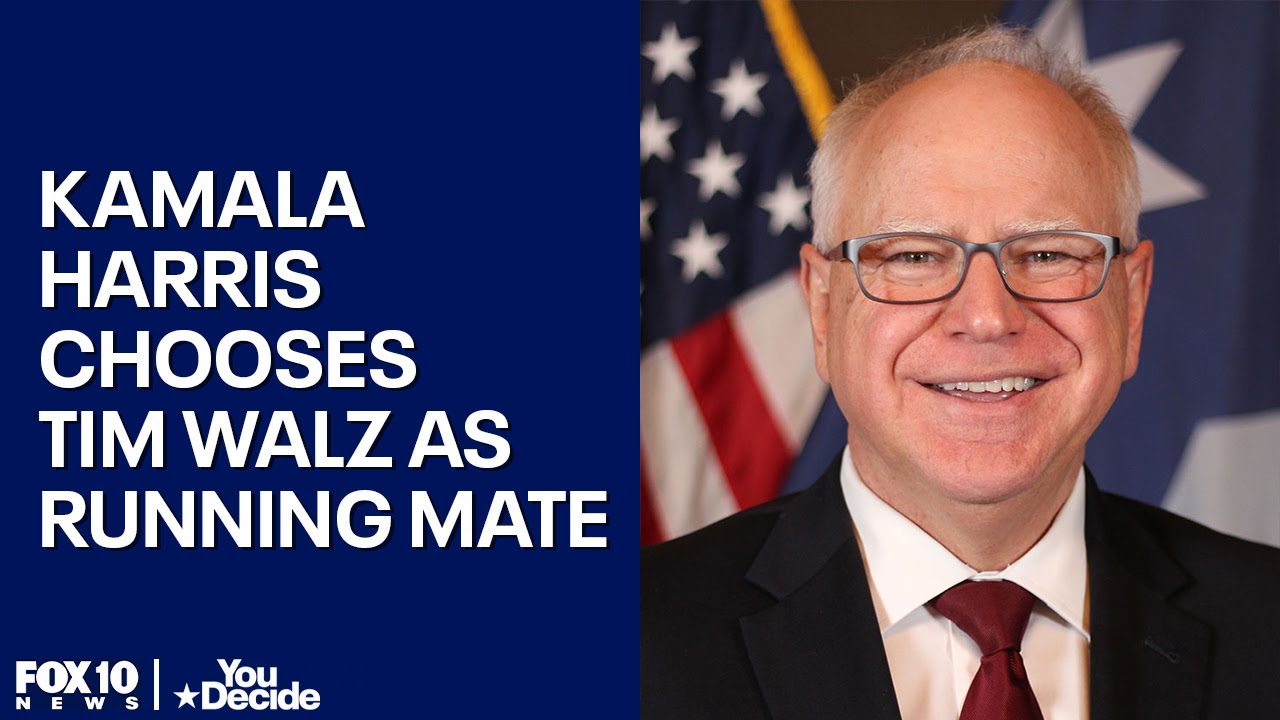 VP Kamala Harris picks Tim Walz as running mate - YouTube