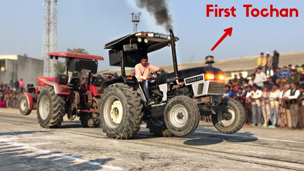 First Tochan Eicher 557 vs arjun 605 tractor tochan - YouTube