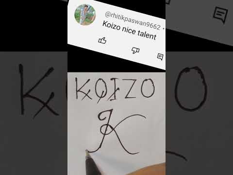 KOIZO Name logo design/Comment your Name #nameart #namelogo #viral #trending #art