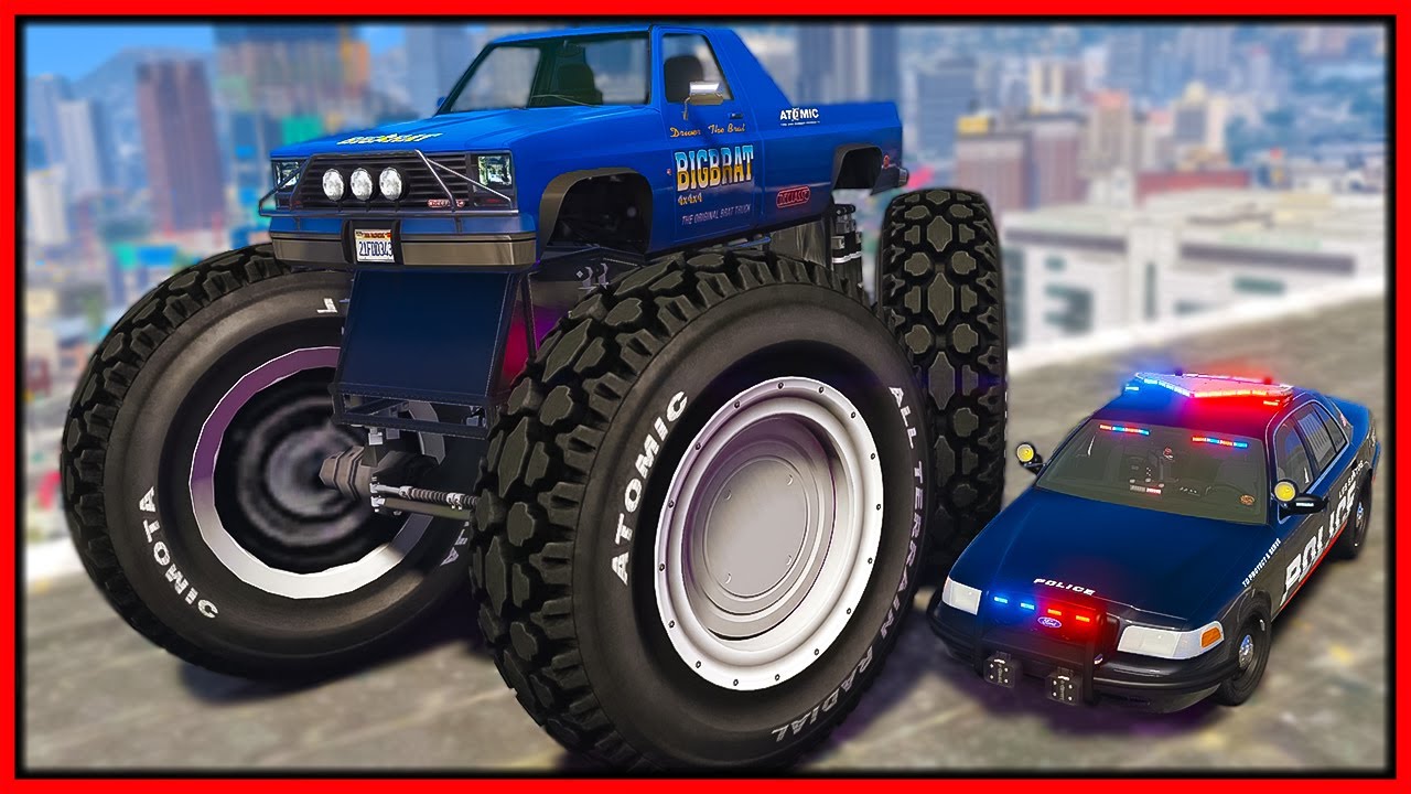 GTA 5 Roleplay - BIGFOOT MONSTER TRUCK TROLLS COP | RedlineRP - YouTube