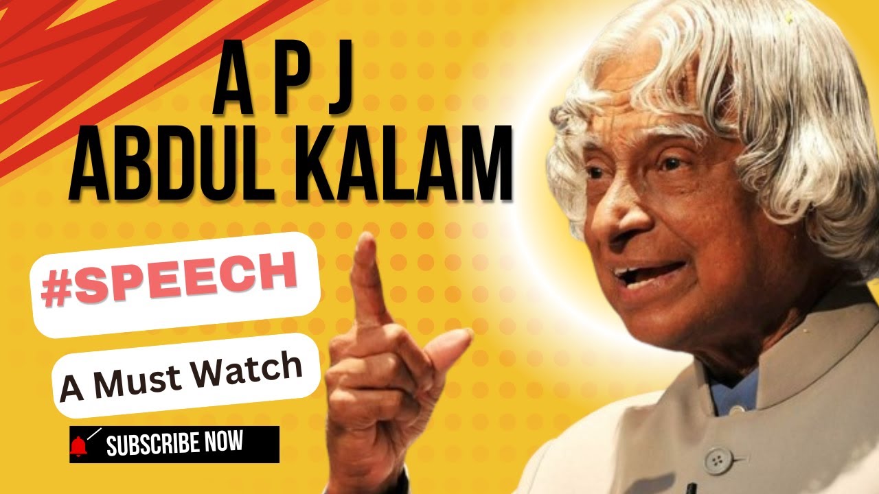 Dr A P J Abdul Kalam - Exclusive Speech & A must watch for all Indians ...