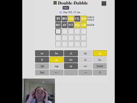 Wordle with letters PAIRED-UP?! (Double-Dabble puzzle for 31 Jan 25) - YouTube