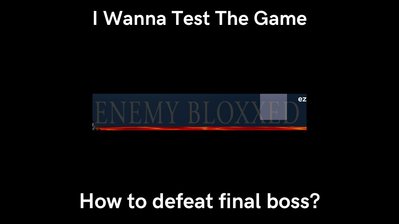 How To DEFEAT the Final Boss in I Wanna Test The Game - YouTube
