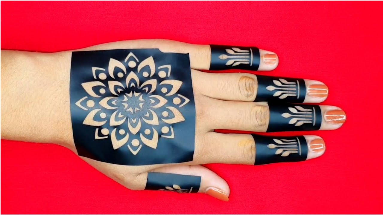 Amazing and beautiful cellotape design | sudanese mehndi design 2024 ...