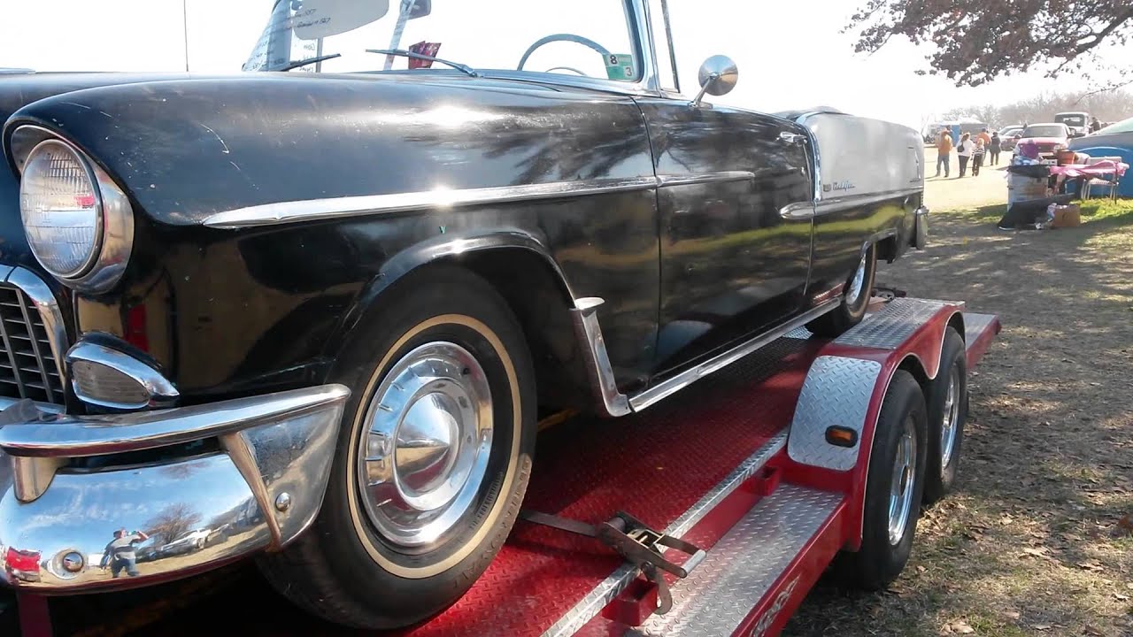 Barn find 55 Chevy convertible - YouTube