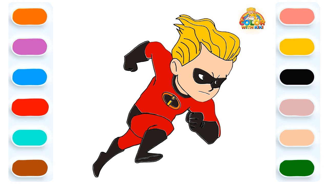 Learn to Draw Incredibles Dash Parr - Drawing and Coloring Tutorial for ...