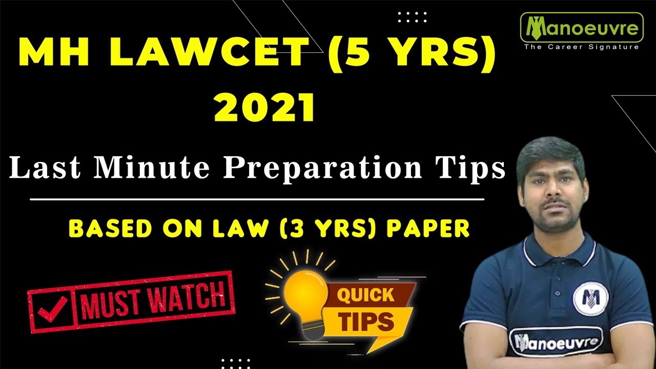 MH LAWCET (5 Years) 2021 - Last Minute Preparation | Most Expected ...