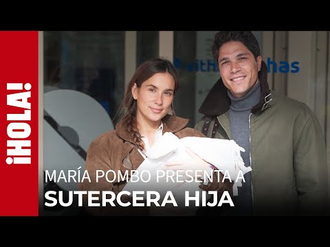 María Pombo, junto a Pablo Castellano, tras el nacimiento de Mariana: \
