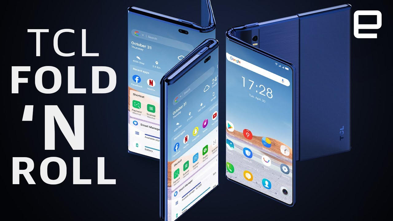TCL's Fold 'N Roll smartphone concept transforms between 3 sizes - YouTube