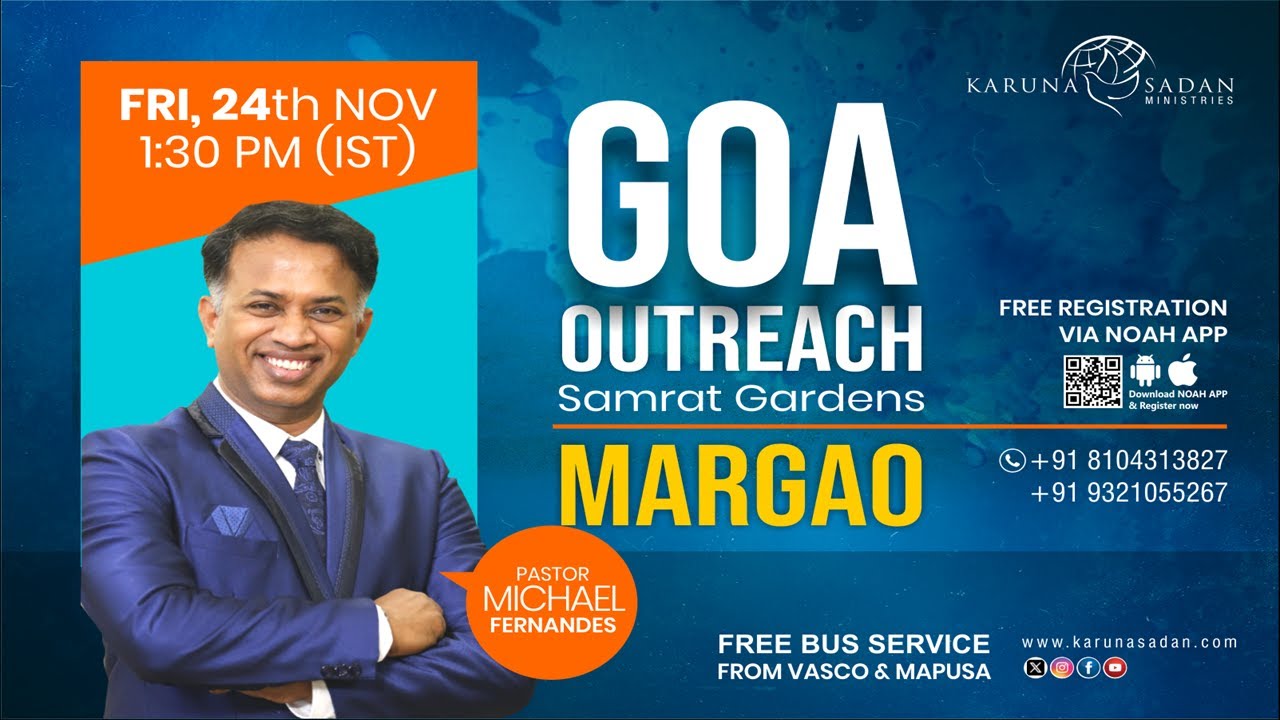 20231124 | KSM | Goa Outreach | LIVE | Pastor Michael Fernandes - YouTube