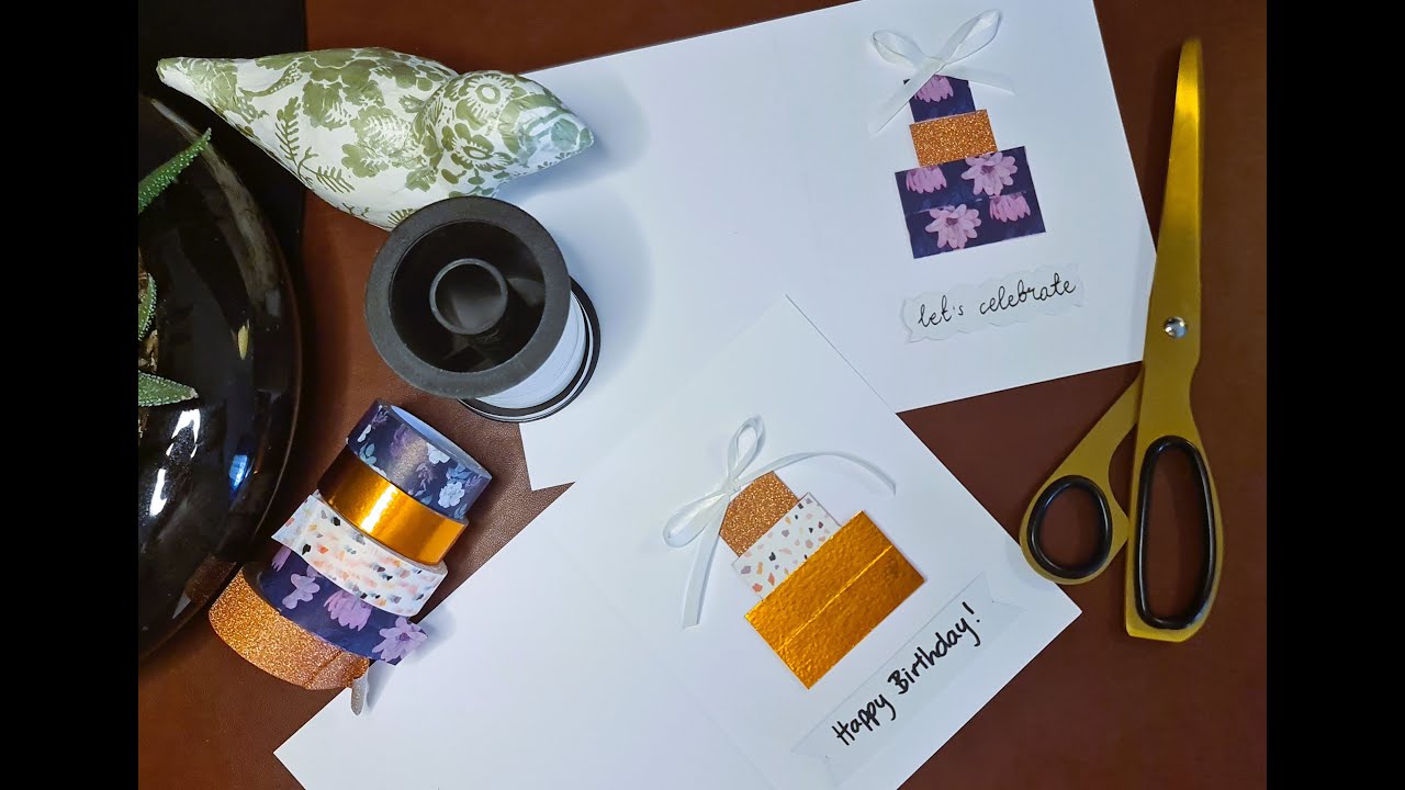 Washi Tape Card Making - YouTube