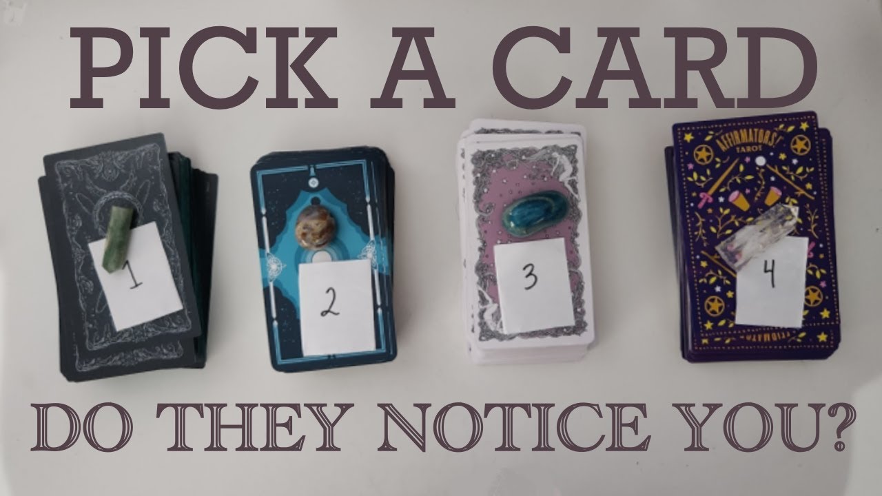 Does Your Crush Notice You? 🧐💜Pick a Card Tarot Reading + Initals - YouTube