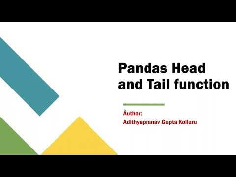 Head and Tail Functions | Pandas | Explore with Adithya | (@adithyapranav.kolluru) - YouTube