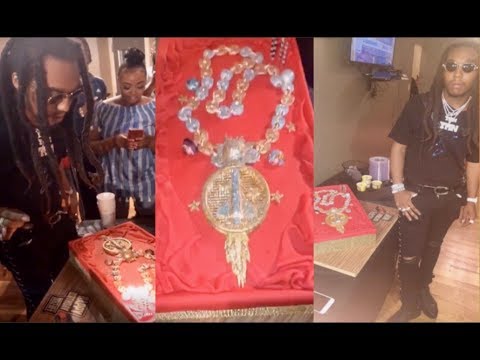 Takeoff gets ICED OUT Birthday Cake to Match his Solar System CHAIN ...
