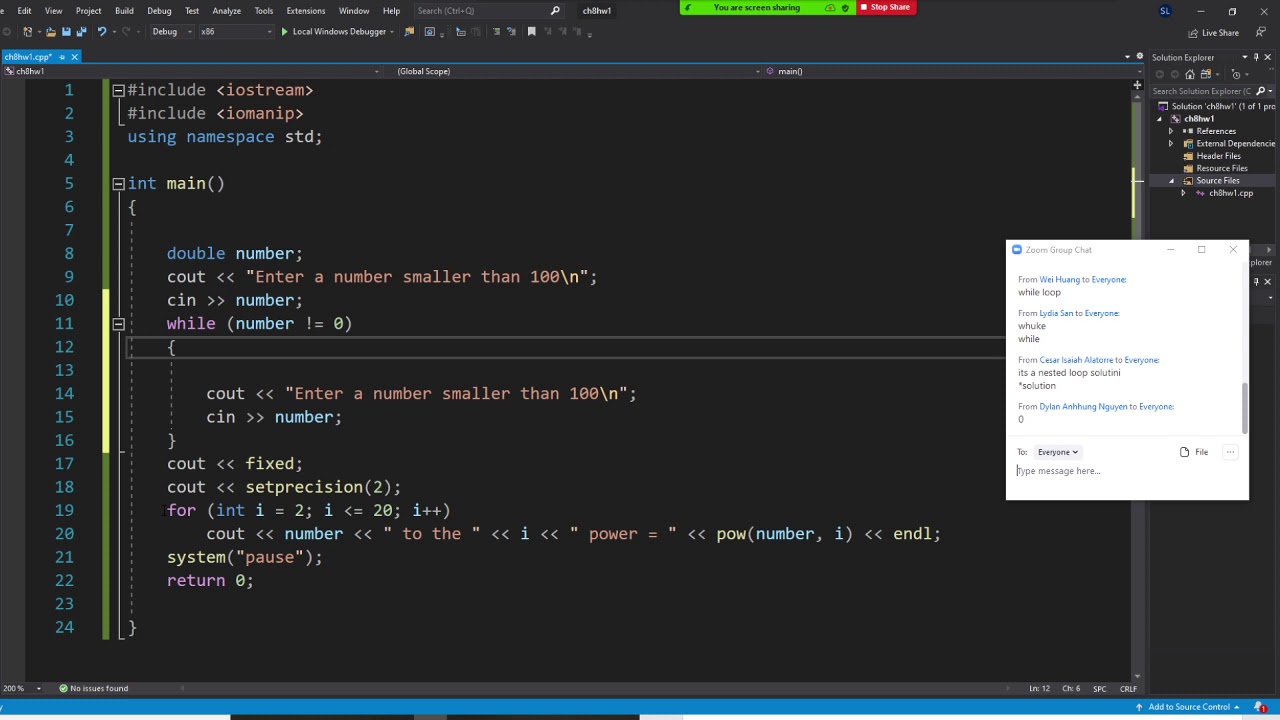 C Programming Double For Loop To Calculate The Exponent Of The Input Number Youtube 