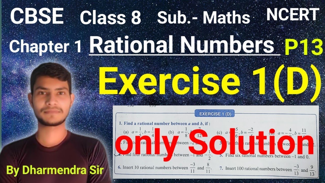 Class 8 maths chapter 1| Rational number | complete solution of ...