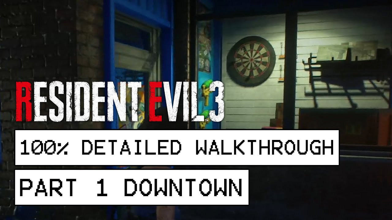 Resident Evil 3 Remake 100% Detailed Walkthrough Part 1: Downtown (All ...