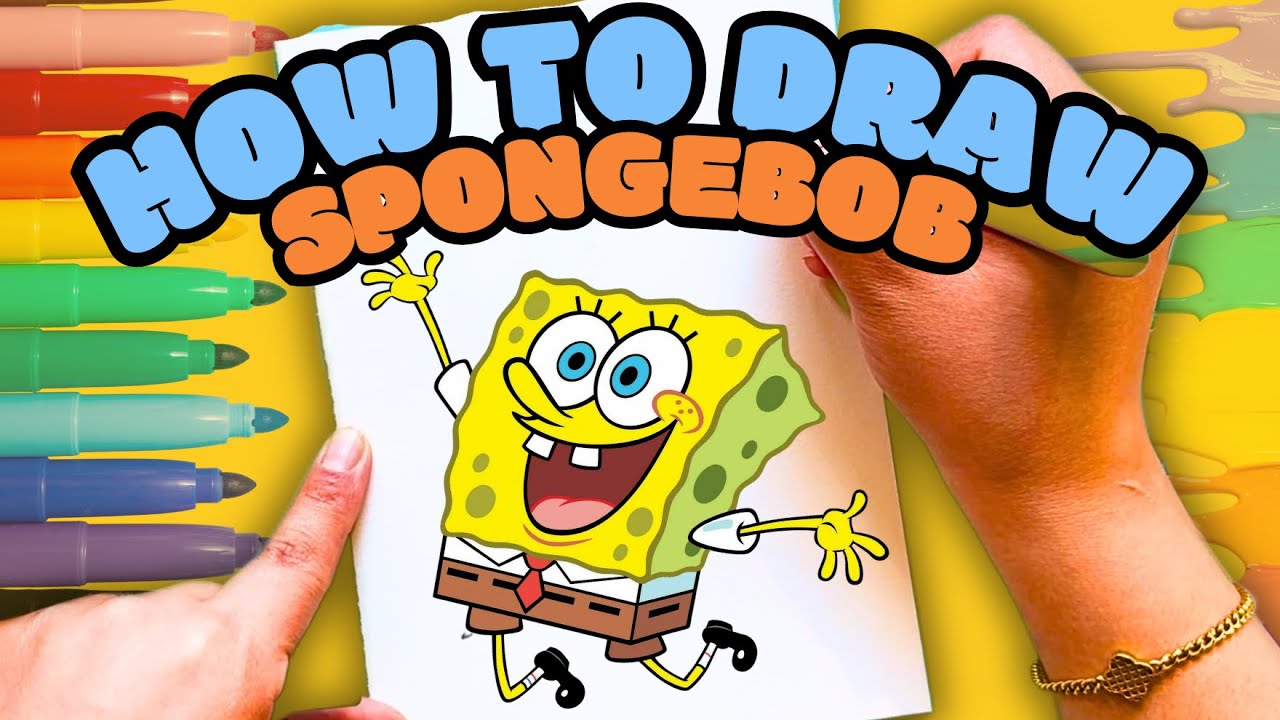 How to Draw SpongeBob | Simple Step by Step Drawing for Kids - YouTube