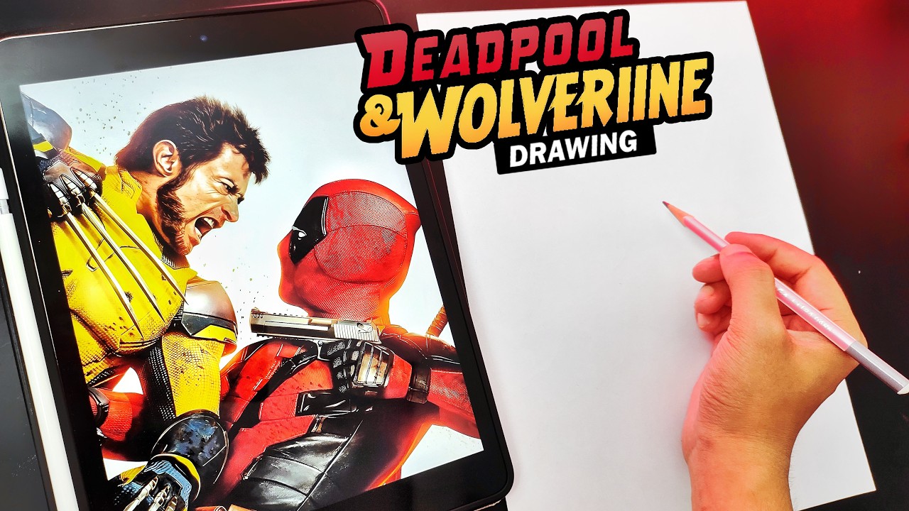 How To Draw Deadpool & Wolverine || Step by Step || Deadpool 3 Drawing Tutorial || X-Men ...