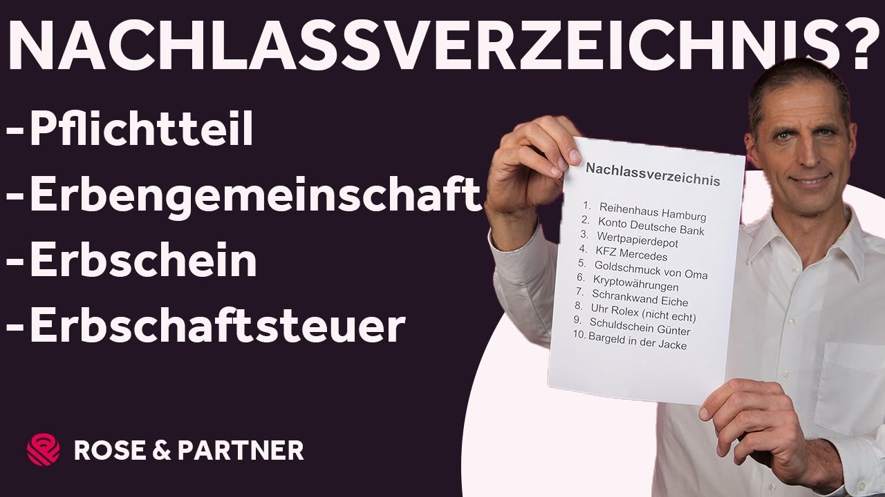 Wer kann ein Nachlassverzeichnis fordern? Erklärt in 1 Minute (ROSE ...