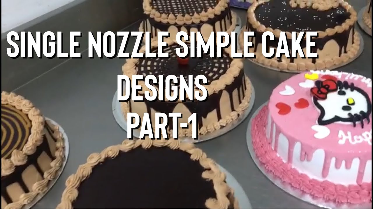 single nozzle verity cake designs - YouTube