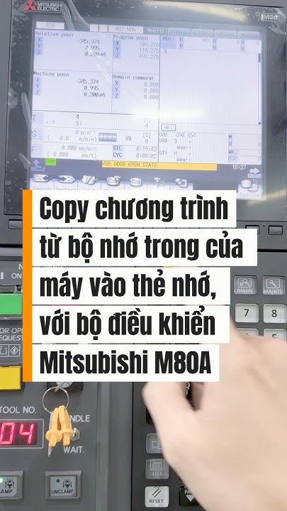 Copy chương trình từ bộ nhớ trong của máy vào thẻ nhớ, với bộ điều khiển Mitsubishi M80A - YouTube