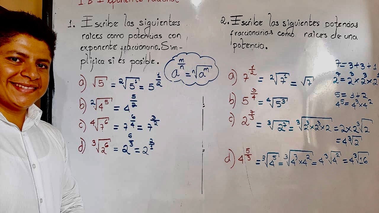 Exponente racional (2°, U4, 1.8) - YouTube