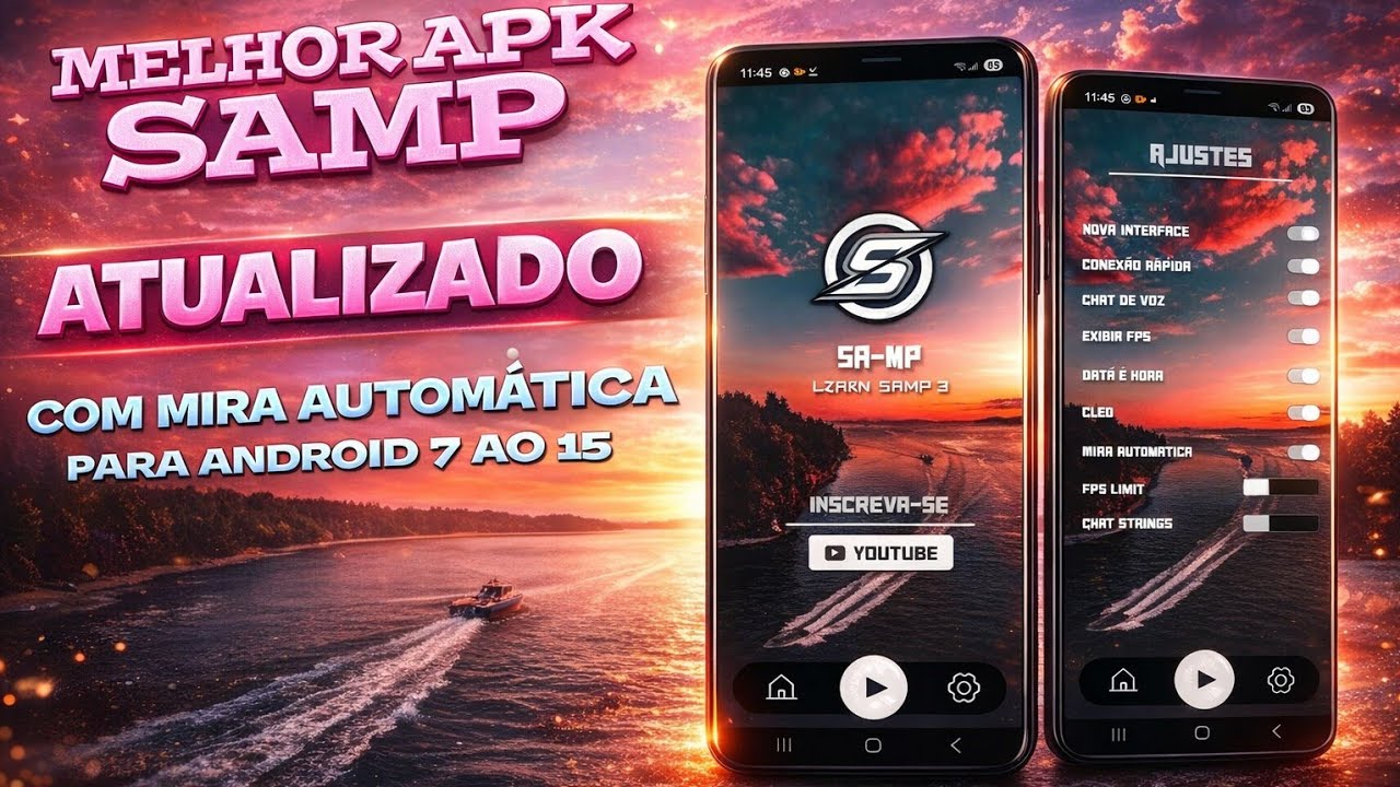 SAIU! O MELHOR APK SAMP ATUALIZADO, ANDROID 7 AO 15 COM LOCK ON SUPORTE ...
