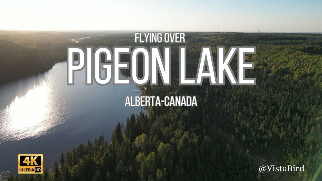Flying over Pigeon Lake, Alberta, Canada, 4K/60fps/HDR Video - YouTube