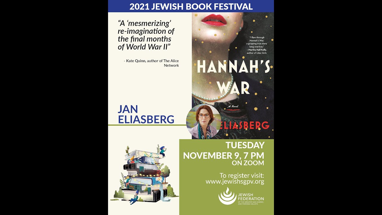 2021 Jewish Book Festival - Jan Eliasberg (Hannah's War) - YouTube