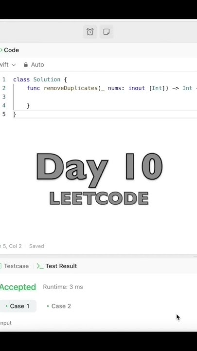 Day 10 Leetcode Problem 26 Swift Leetcode Swift Swiftui