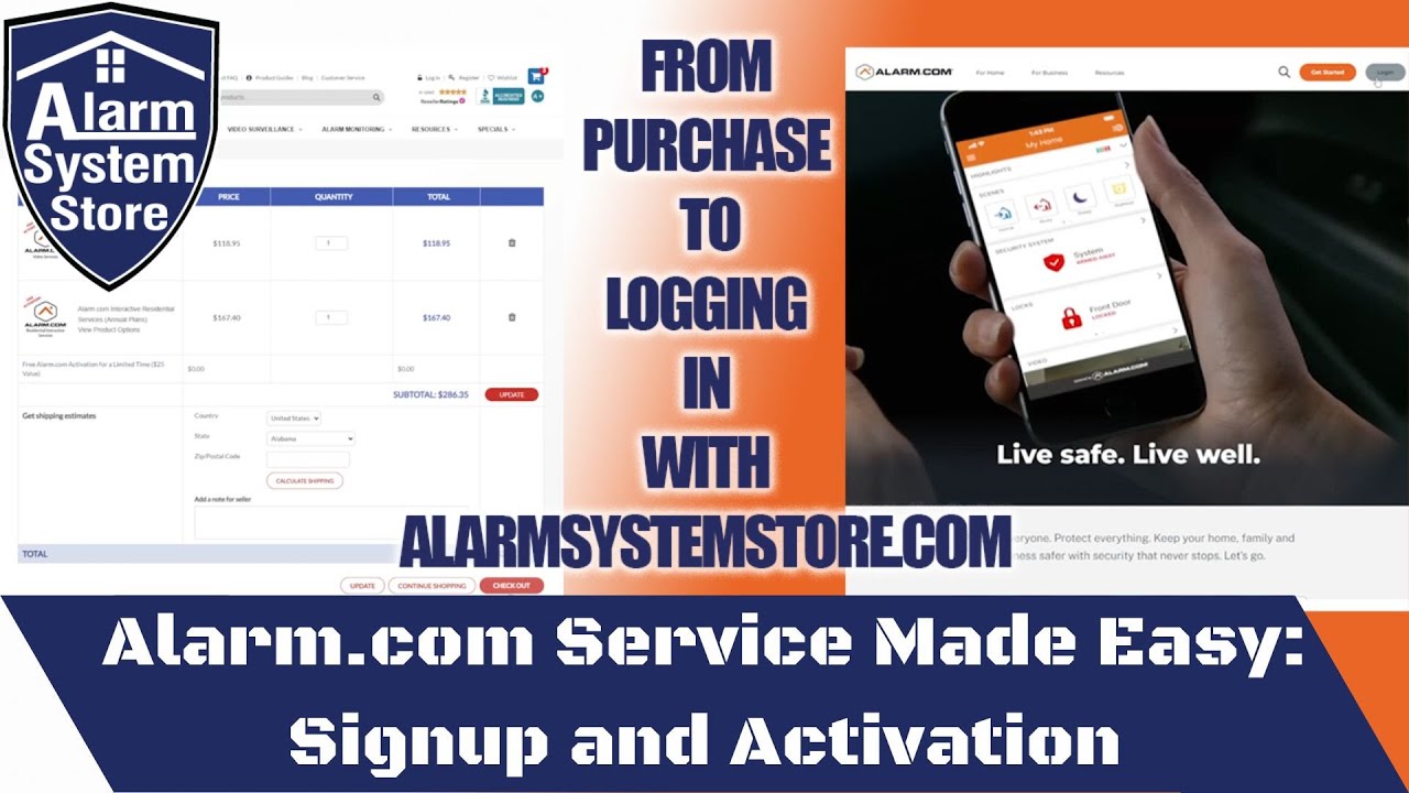 Alarm.com Service Signup And Activation through AlarmSystemStore.com ...