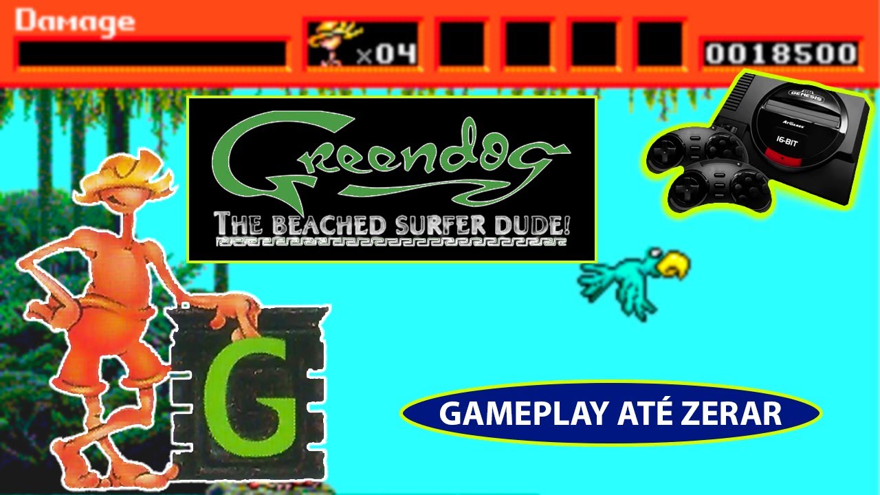 GREENDOG (MEGA DRIVE) Jogando Até Zerar GREENDOG-Jogo do GREENDOG(ROM ...
