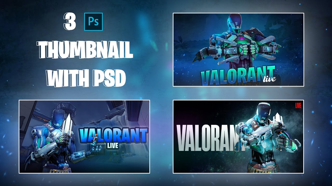 VALORANT 3D KAYO THUMBNAIL | PHOTOSHOP FREE #PSD | XIL3NT - YouTube